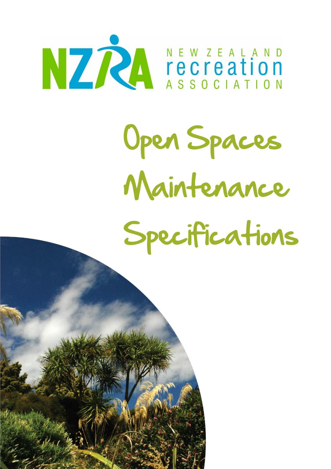 Open Spaces Maintenance Specifications 2018 by Recreation Aotearoa - Te ...