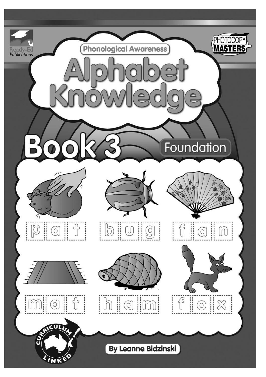 Phonological Awareness Series - Book 3: Alphabet Knowledge by Teacher ...