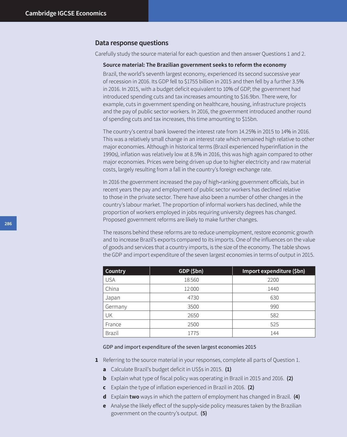 Preview Cambridge IGCSE and O Level Economics Coursebooks by Cambridge ...