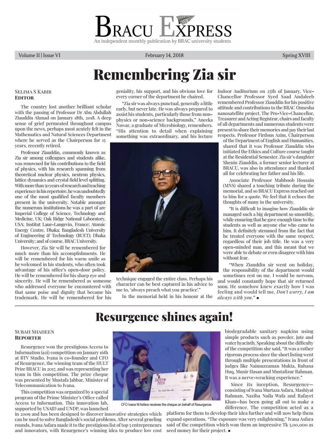 BRACU Express - Volume 2 Issue 6 by BRACU Express - Issuu