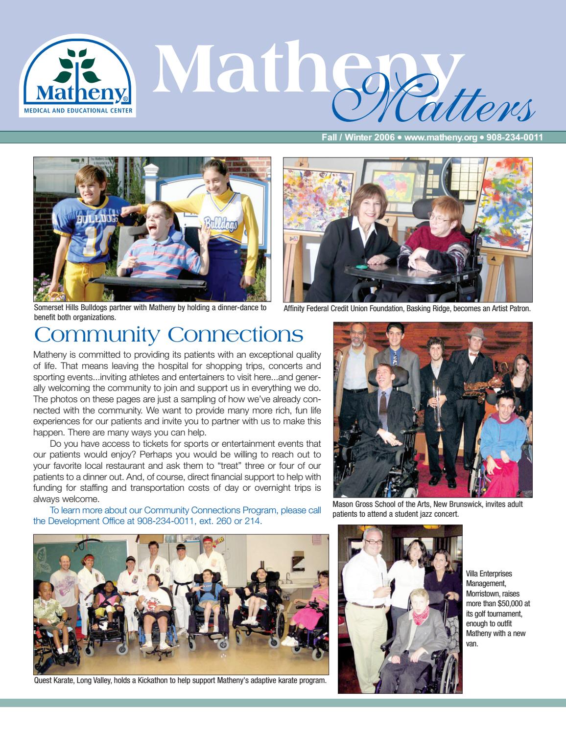 2006 Fall/Winter Matheny Matters by Matheny School and Hospital, Inc ...