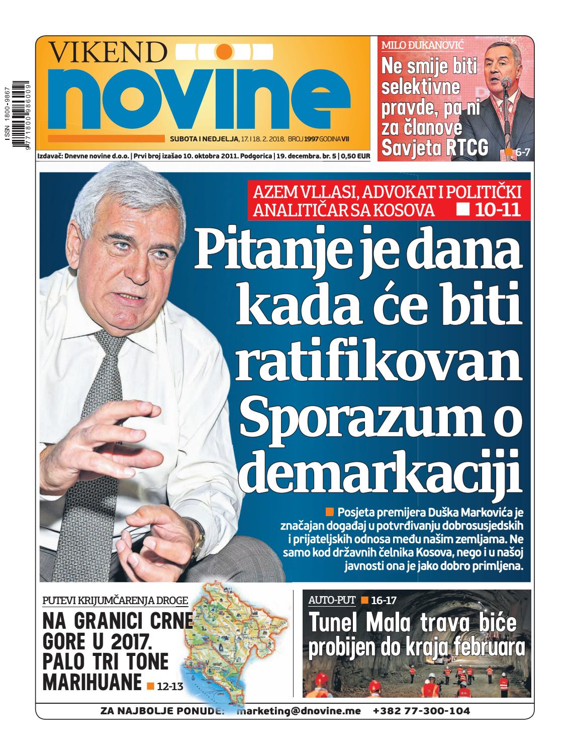 Dnevne novine 17-18. februar 2018. by Dnevne Novine - Issuu