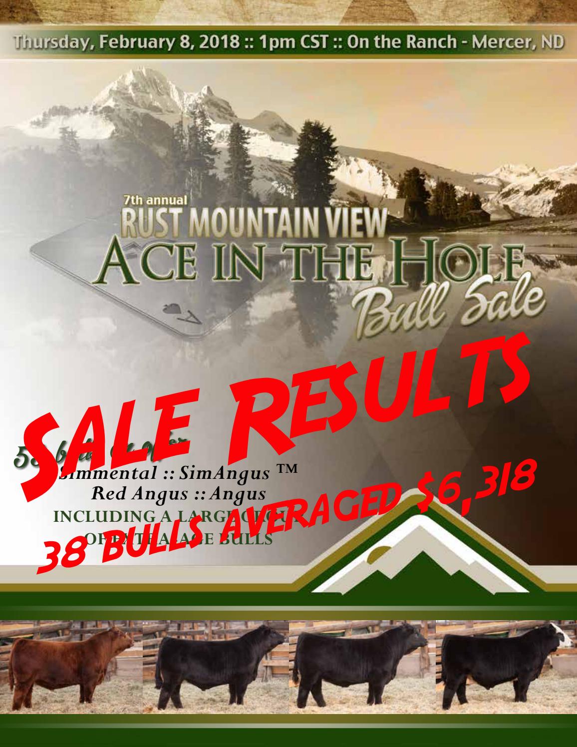 2018 Rust Mountain View Ranch Bull Sale Results by Bohrson Marketing ...