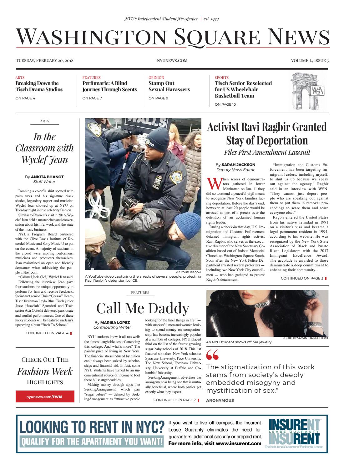 Washington Square News February 20, 2018 by Washington Square News - Issuu