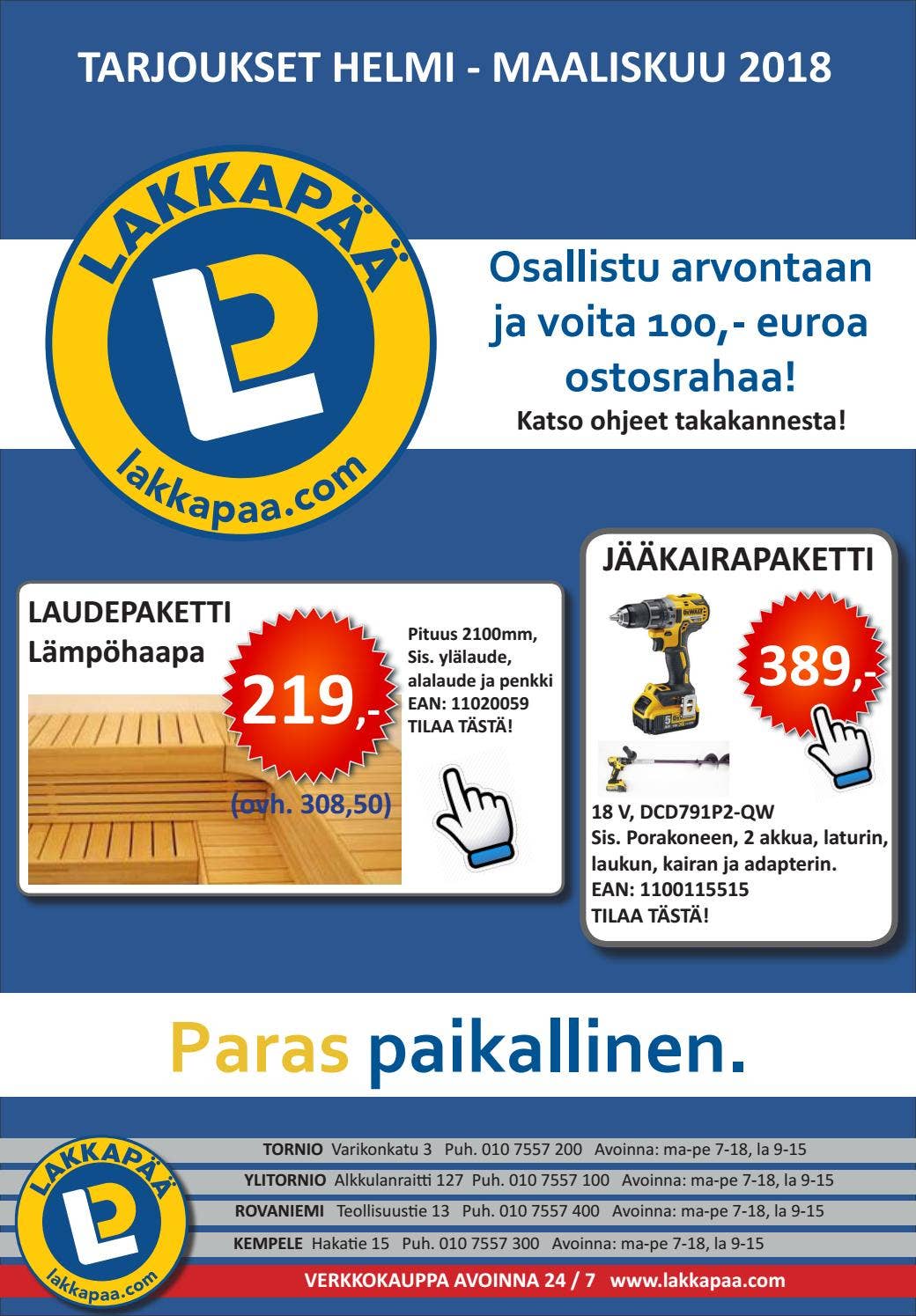 Tarjoukset helmi-maaliskuu 2018 by LP Lakkapaa Oy - Issuu