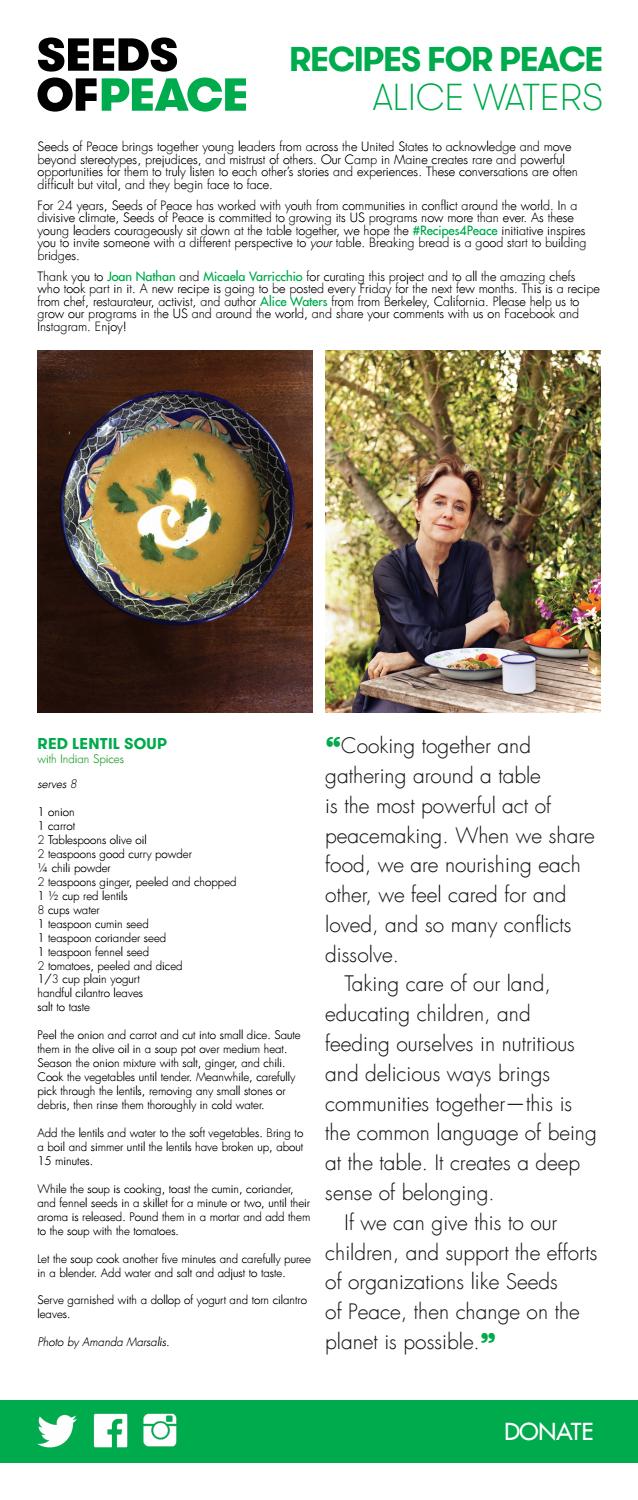 Recipes For Peace by Seeds of Peace - Issuu