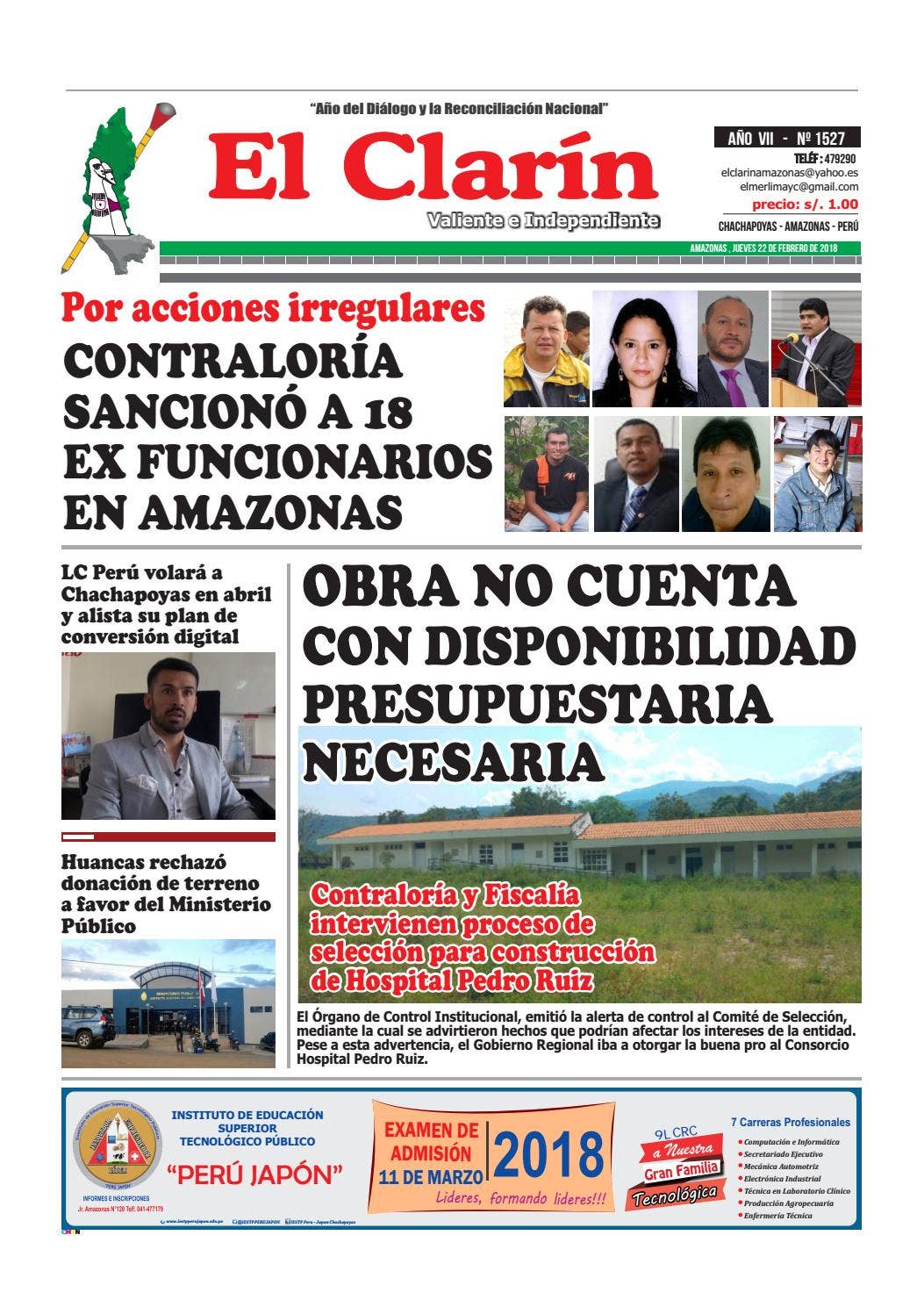 Edicion 22-02-2018 by Elmer Limay Campos - Issuu