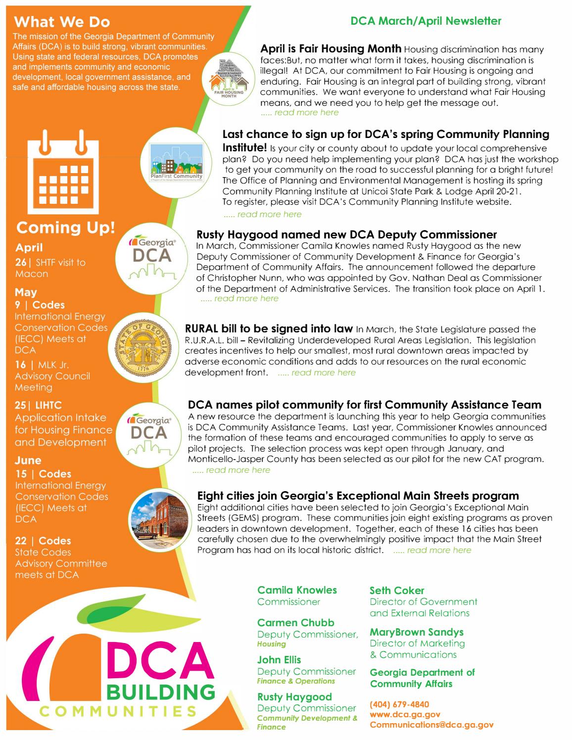 DCA Building Communities March/April 2017 by GA_DCA - Issuu