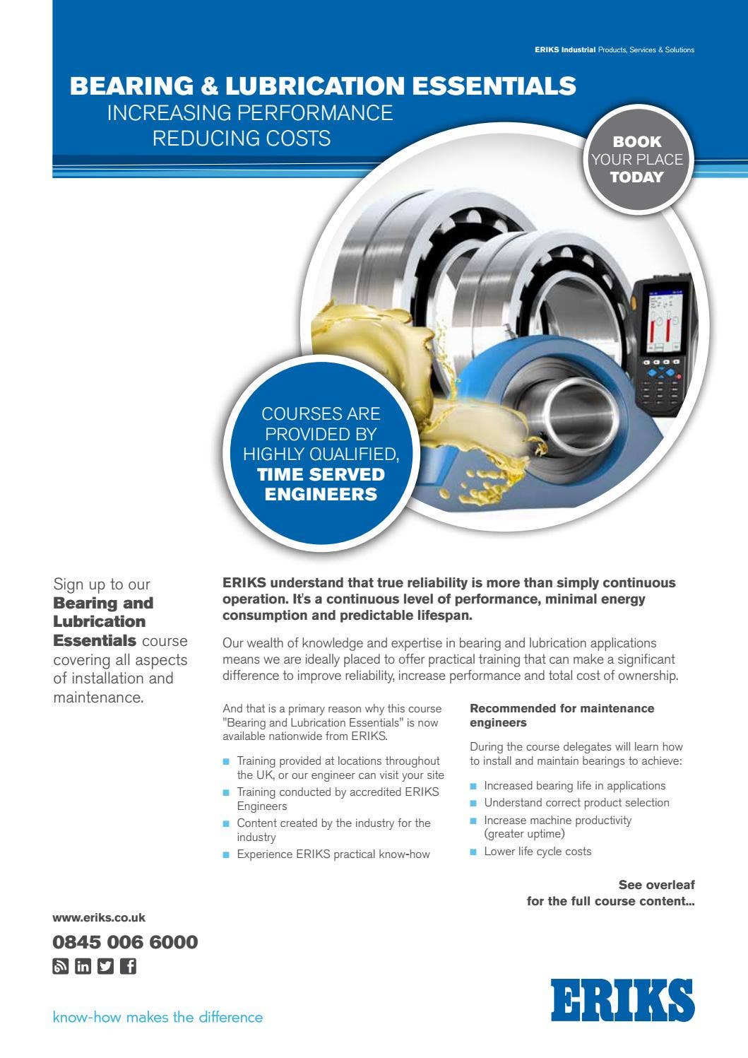 Bearing and Lubrication Training by ERIKS UK & Ireland - Issuu