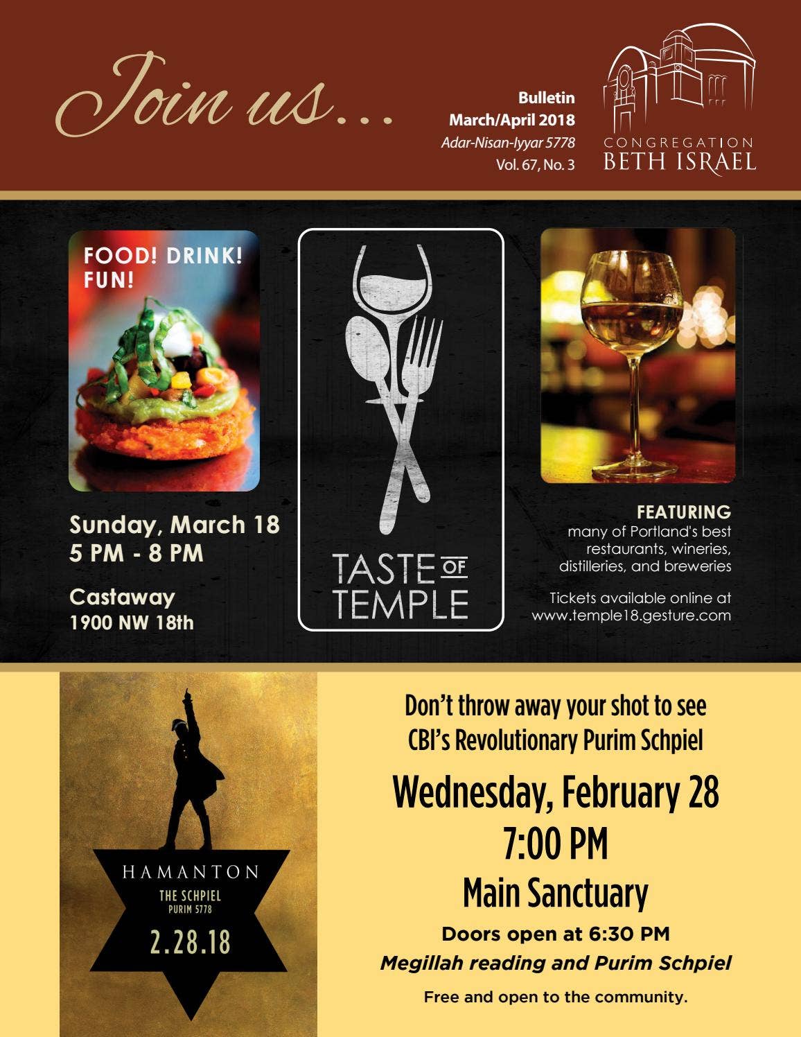 March/April 2018 Bulletin - Congregation Beth Israel, Portland Oregon ...