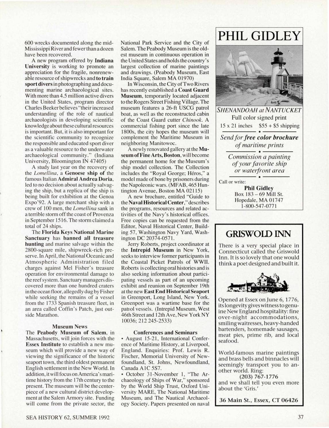 Sea History 062 - Summer 1992 by National Maritime Historical Society ...
