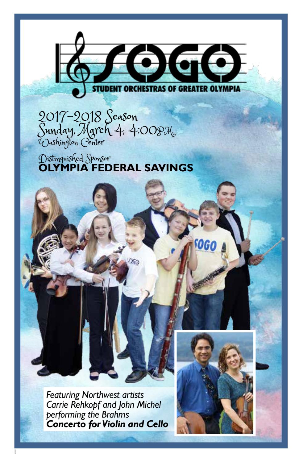 SOGO March 4, 2018 Concert Program by Student Orchestras of Greater ...