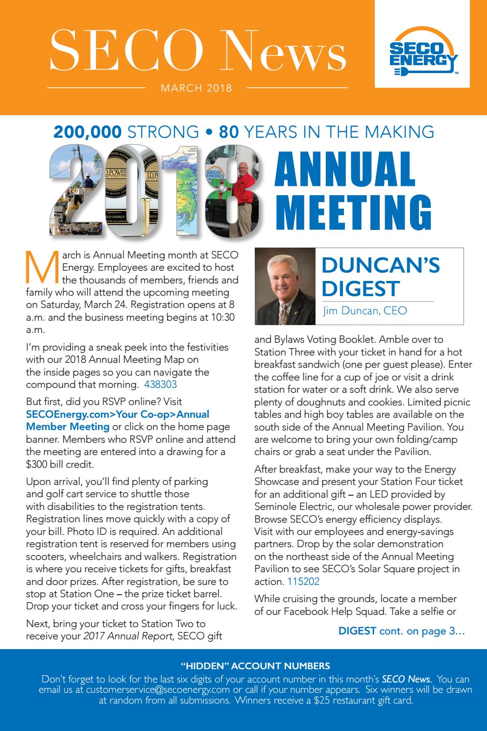 March 2018 SECO News by SECO Energy - Issuu