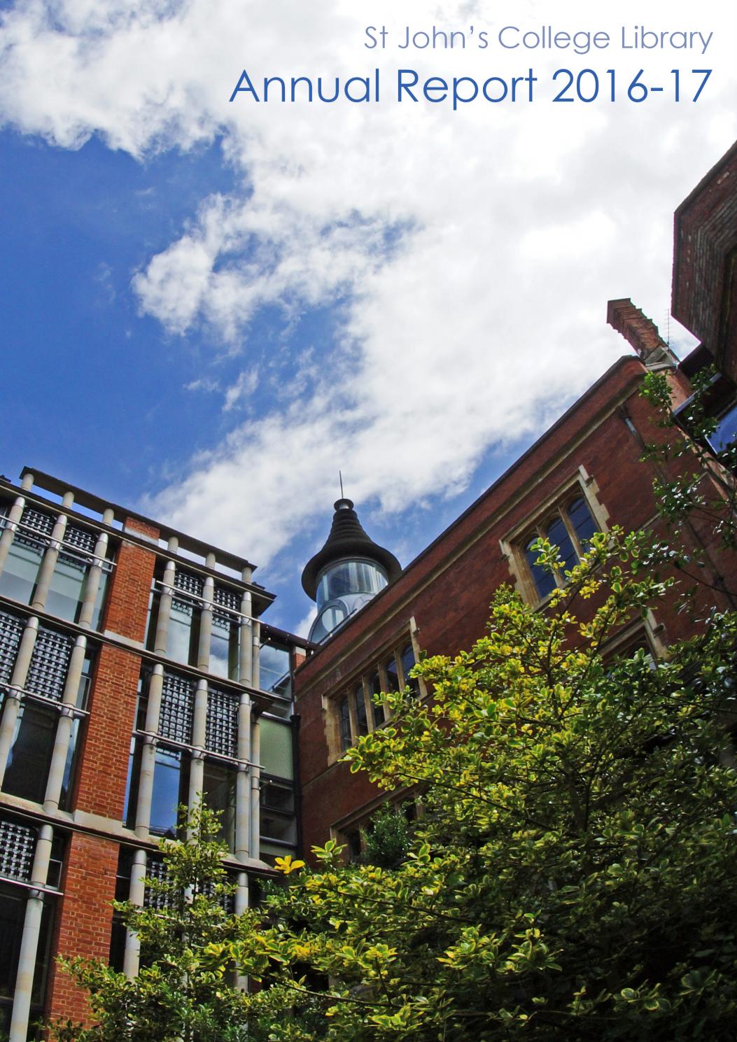 Library Annual Report 2016-17 by St John's College, Cambridge - Issuu