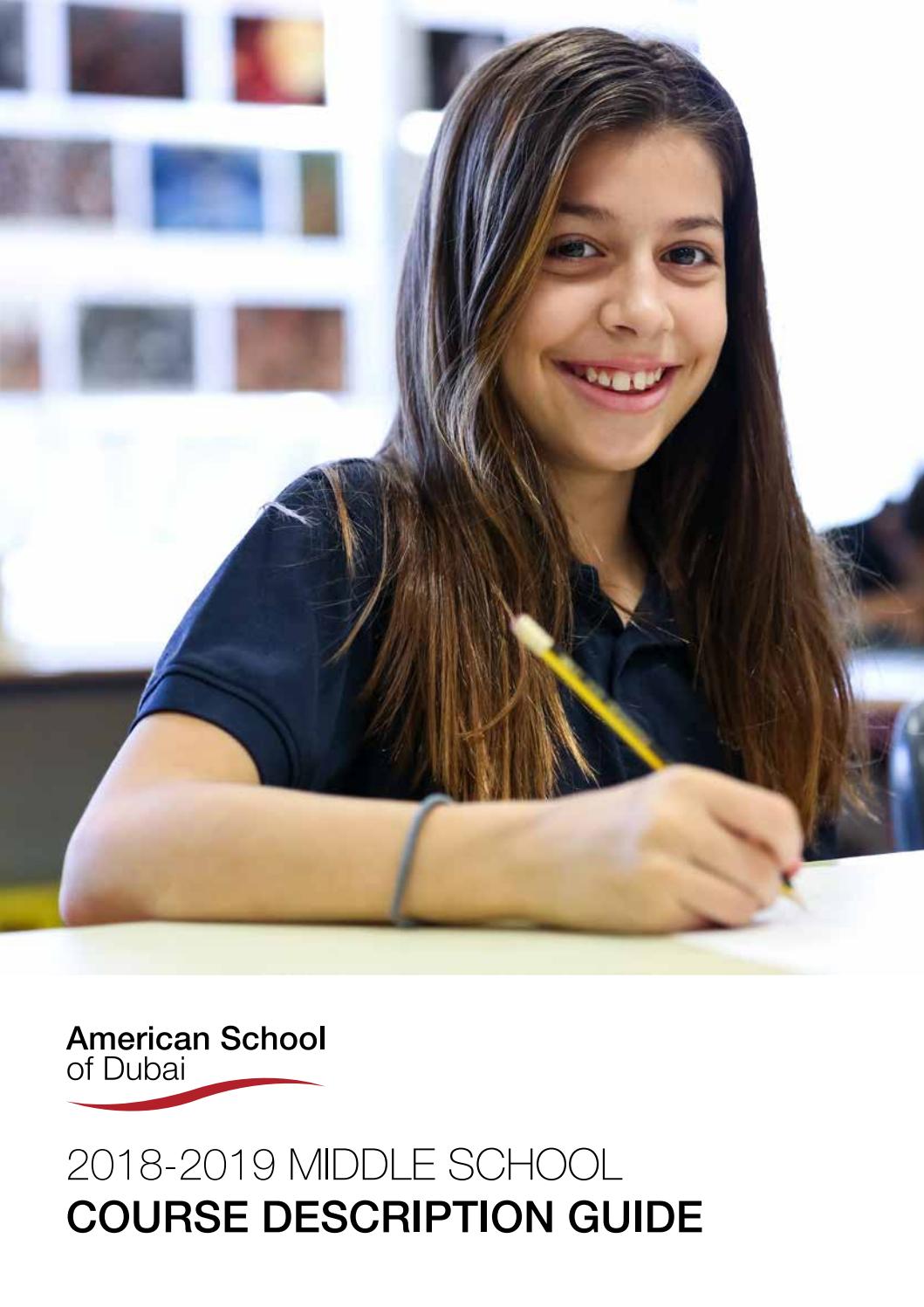 Middle School Course Description Guide 2018-2019 by American School of ...