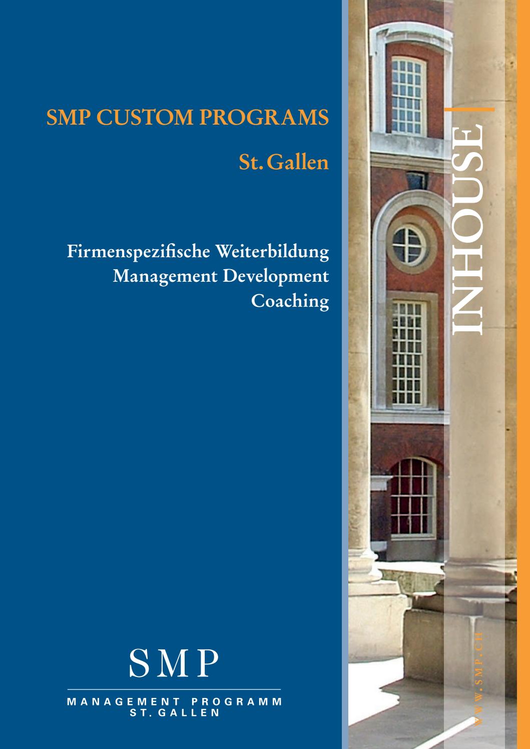 SMP Custom Programs - Inhouse by SMP Management Programm St. Gallen - Issuu