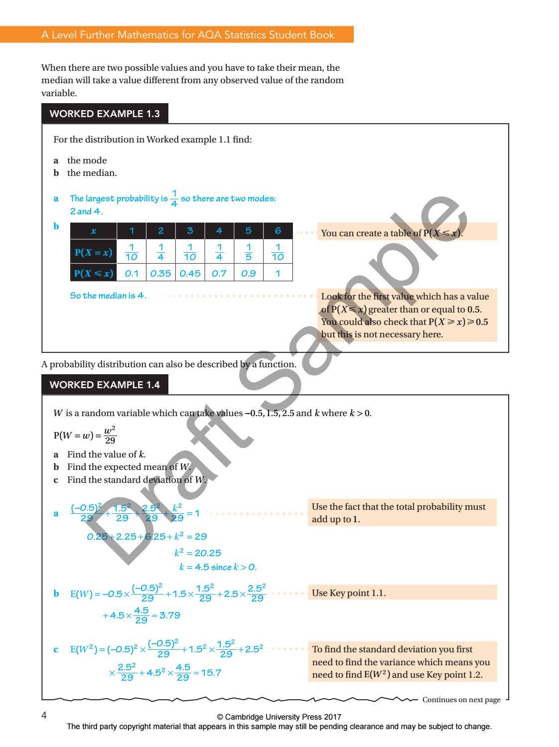 Preview A Level Further Mathematics for AQA Statistics Sample by Cambridge International ...