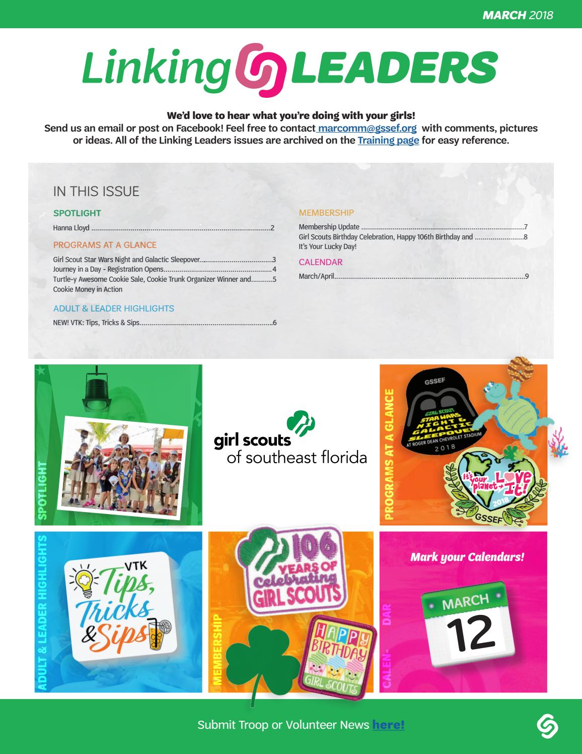 Linking Leaders E-Newsletter March 2018 by Girl Scouts of Southeast ...
