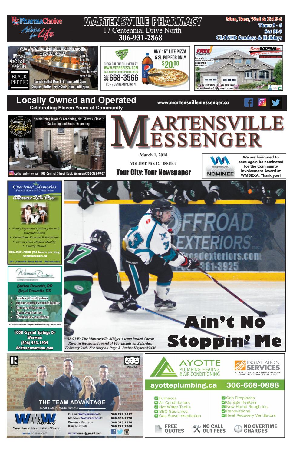 Digital issue march 1, 2018 final by Martensville Messenger - Issuu