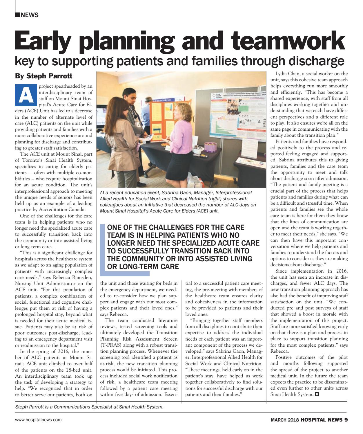 Hospital News 2018 March Edition by Hospital News - Issuu