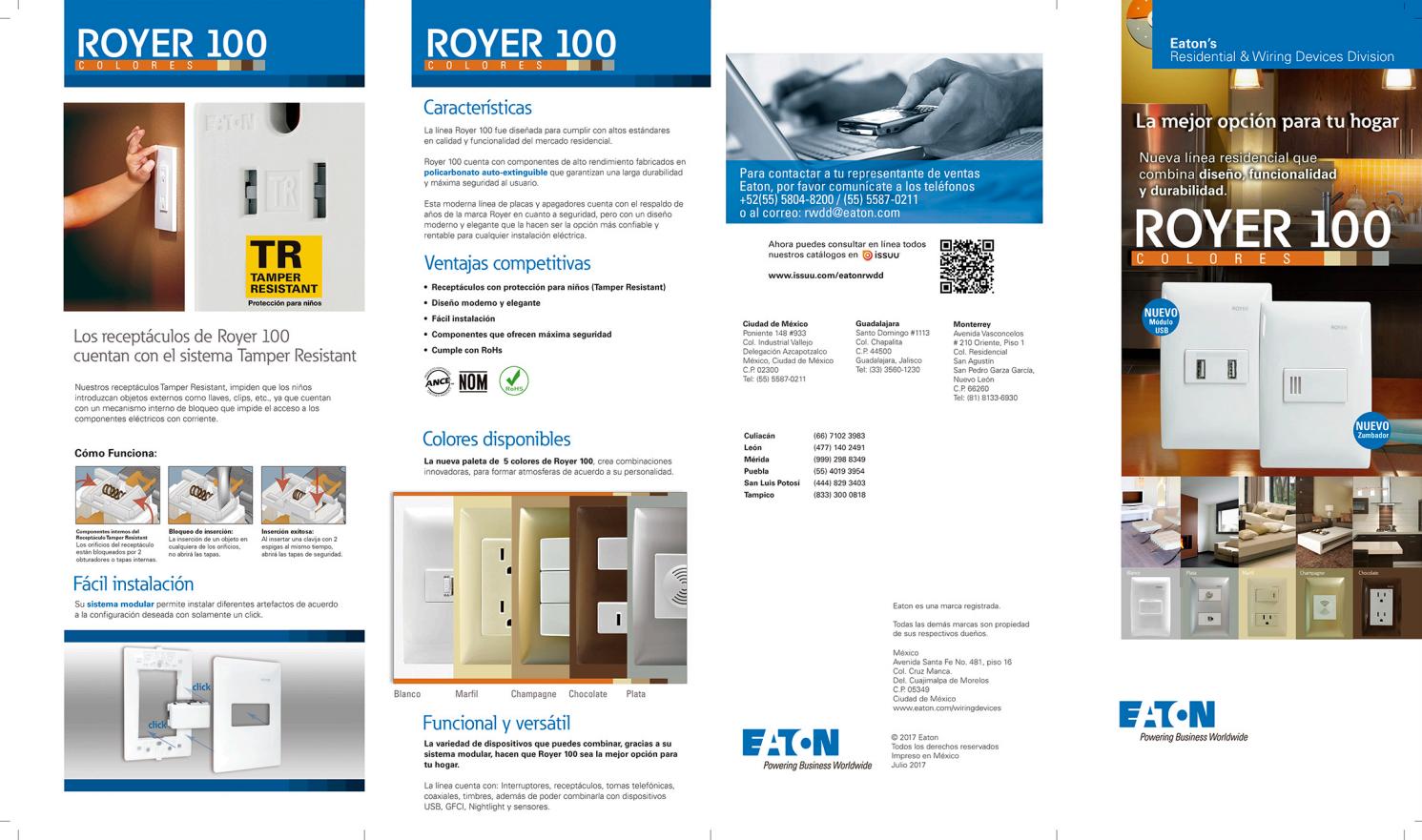 Placas y Apagadores Royer 100 Colores by Eaton RWDD - Issuu