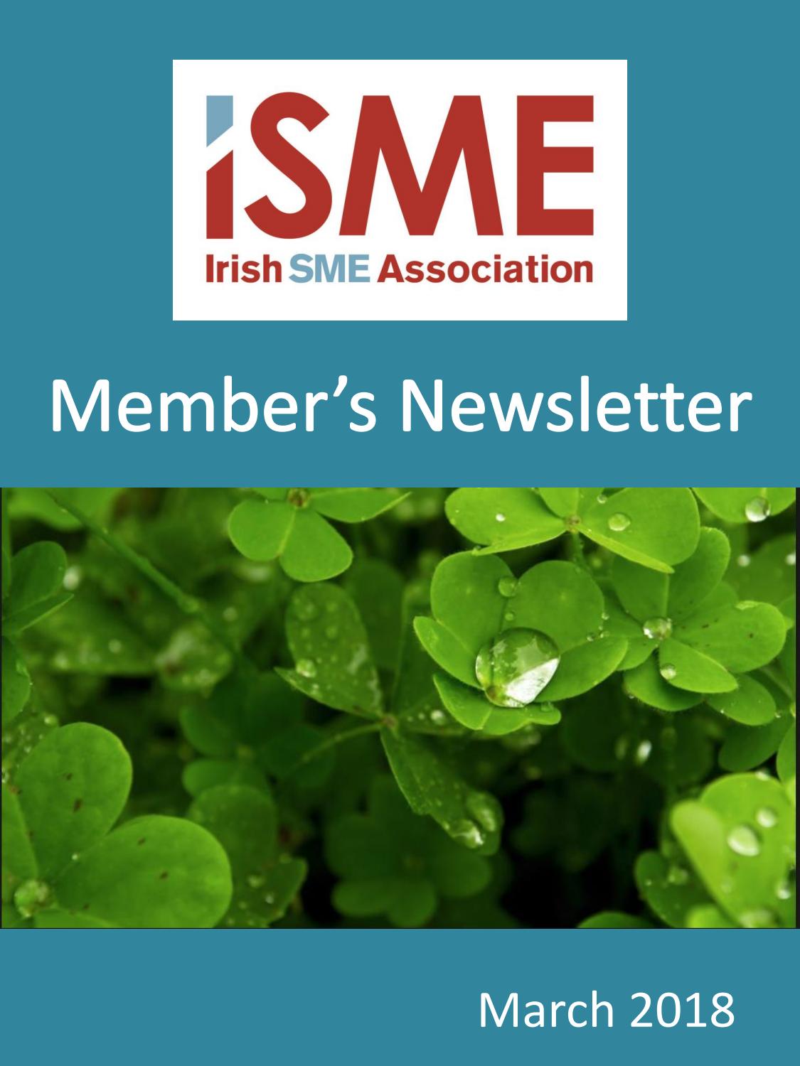 ISME Member Newsletter March 2018 by Irish Small And Medium Enterprises ...