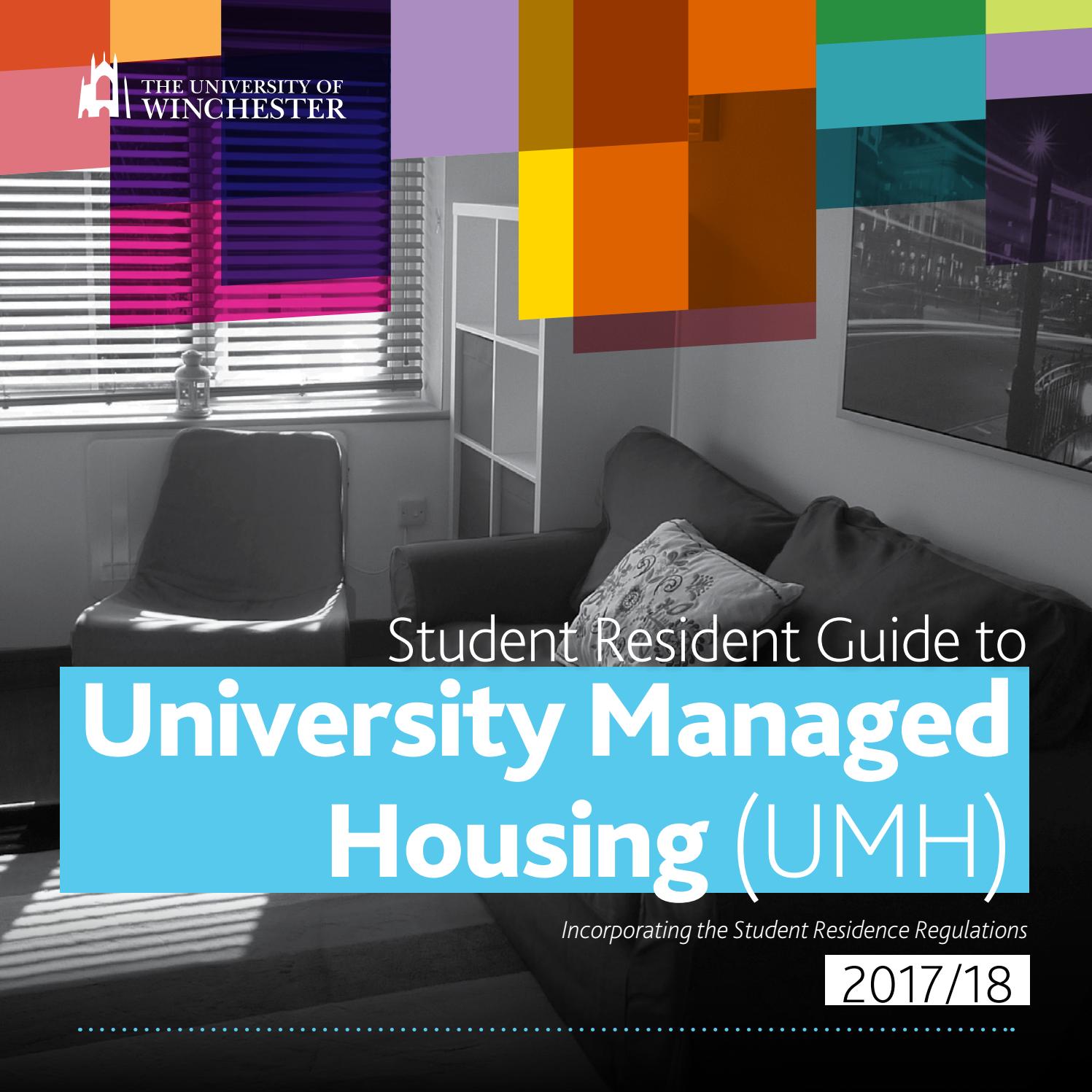 Student Resident Guide to University Managed Housing (including the Residence Regulations) by ...