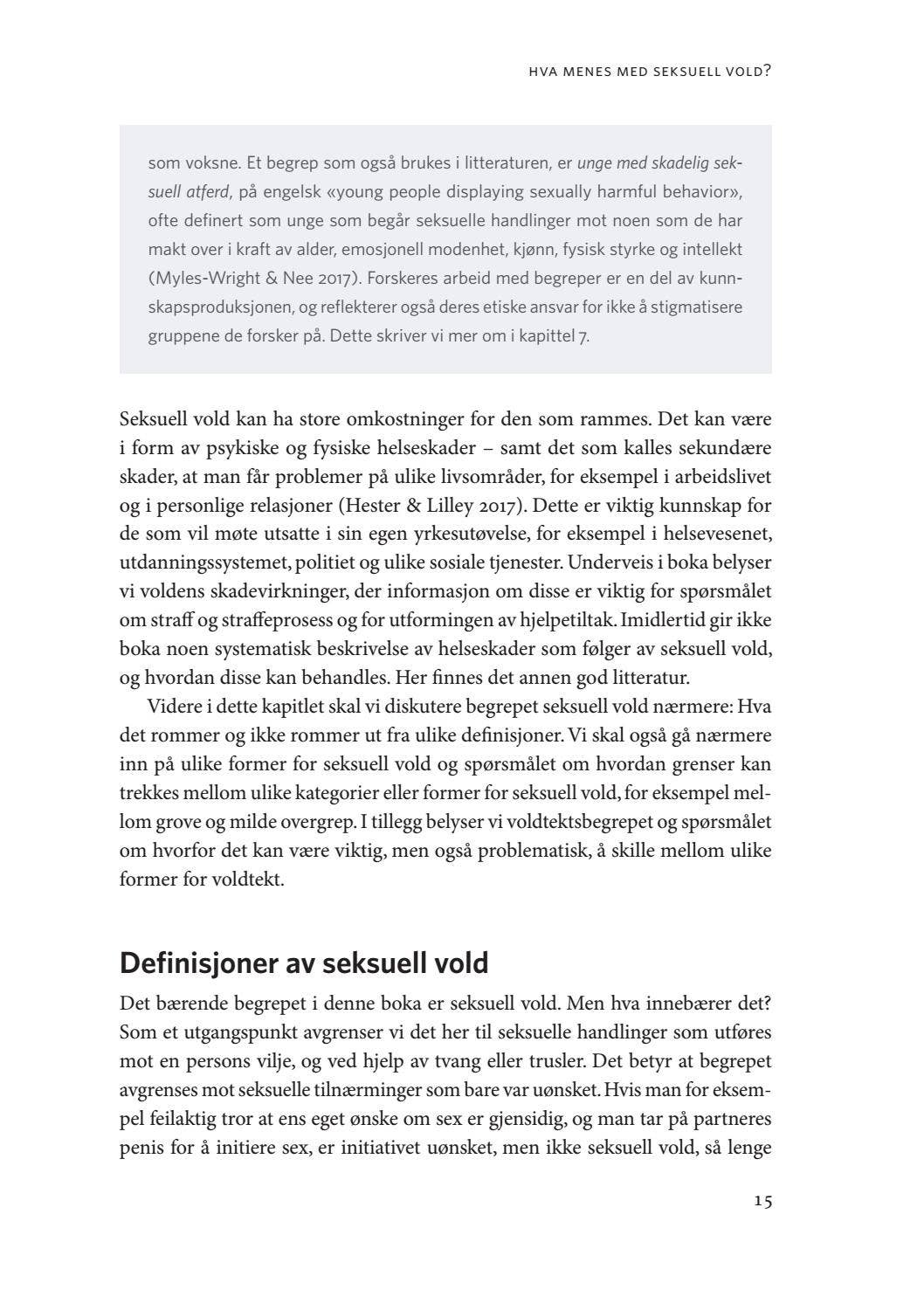 Seksuell vold av May-Len Skilbrei og Kari Stefansen: Utdrag by Cappelen ...