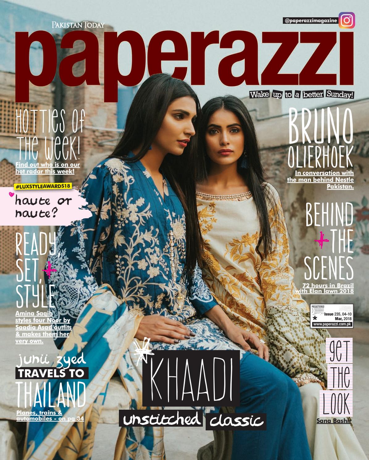 Pakistan today paperazzi issue 235 mar 04th, 2018 covers khaddi by ...