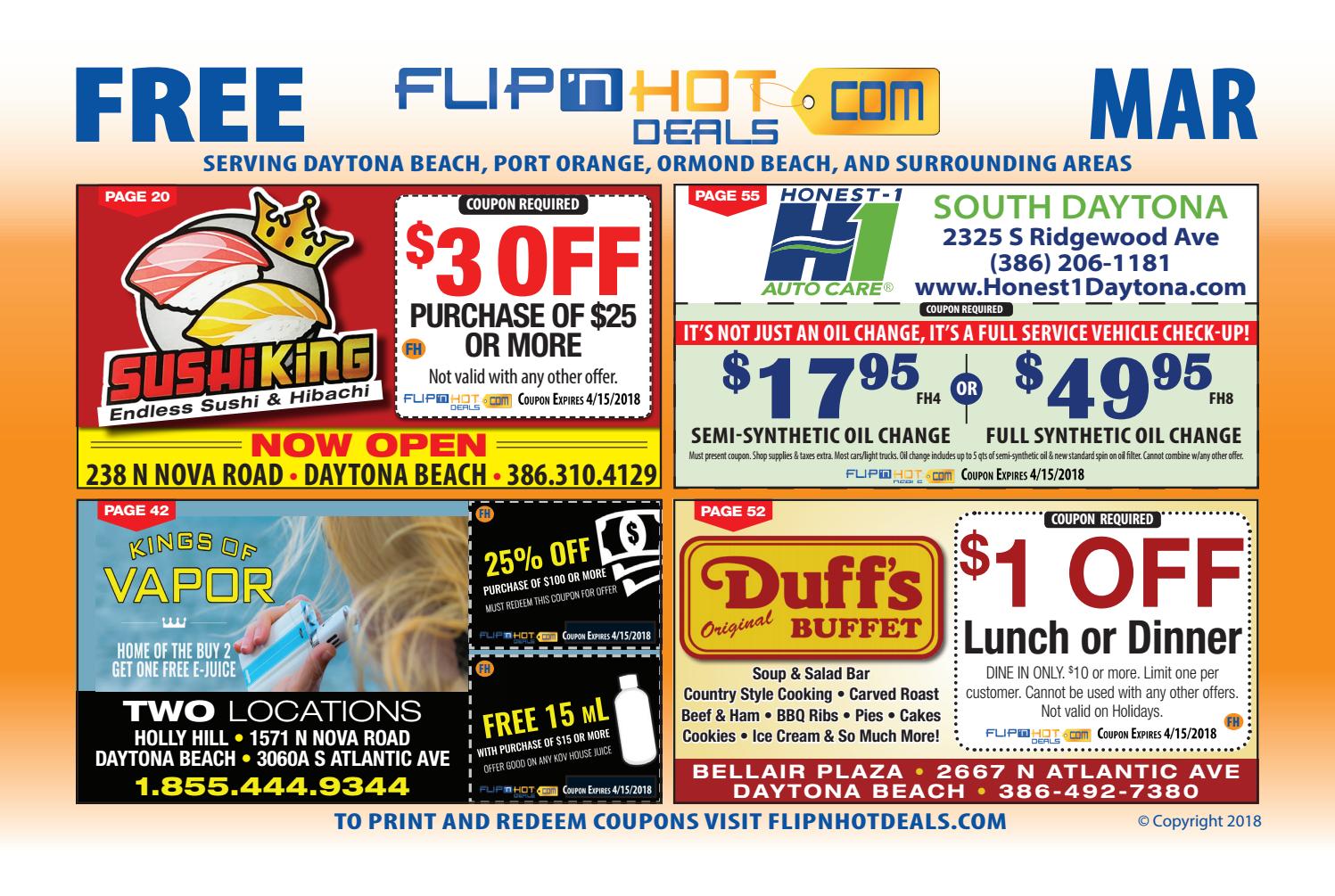 Flip'nHot Deals Coupon Book March 2018 - Daytona Beach Area by Premier ...