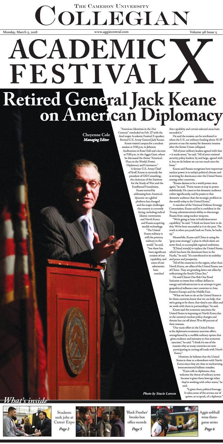 The Cameron Collegian - March 5, 2018 by Cameron University Collegian ...