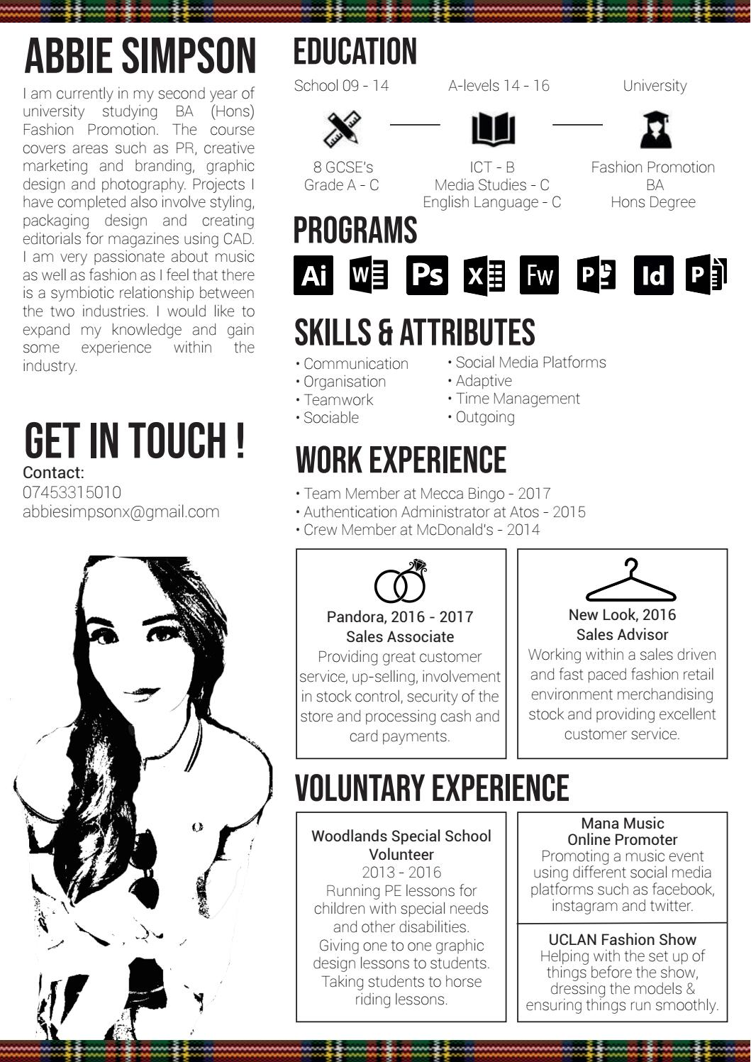 Abbie simpson CV by Abbie Simpson - Issuu