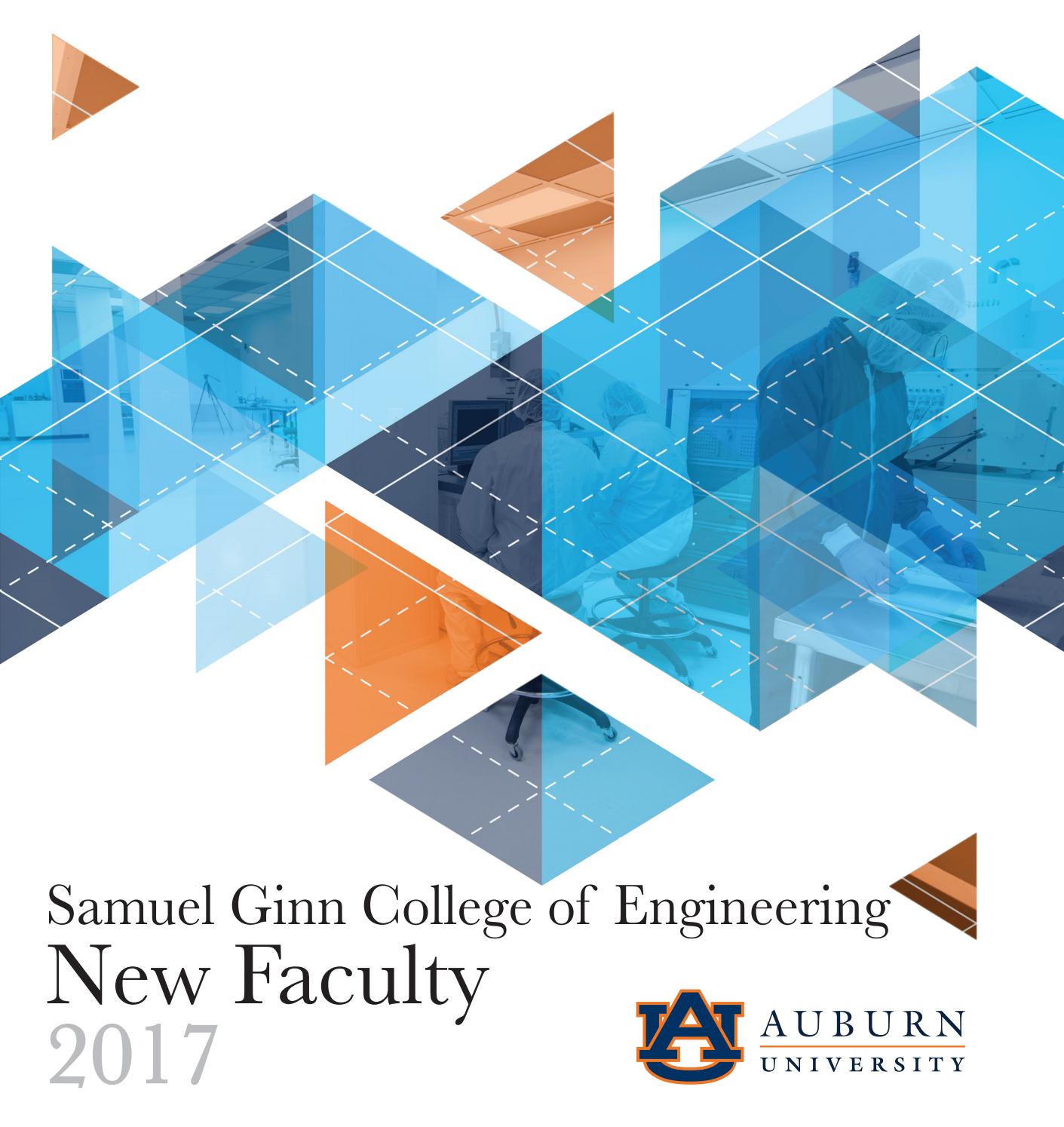 Samuel Ginn College of Engineering 2017 New Faculty Publication by Auburn University College of ...