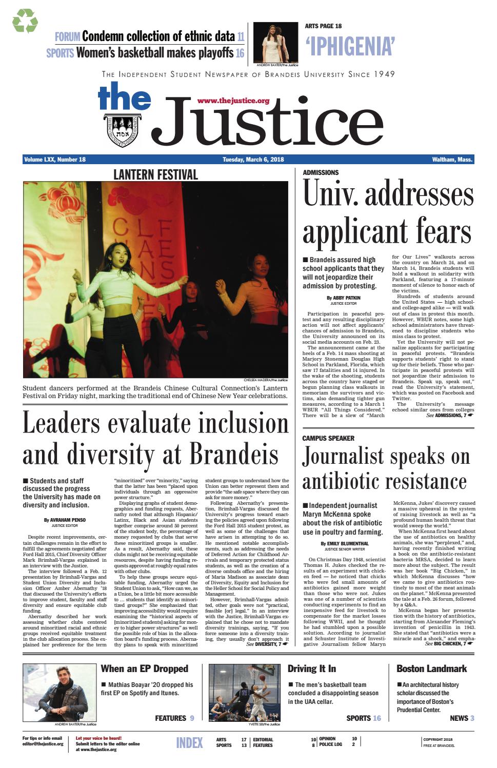 The Justice, March 6, 2018 by The Justice - Issuu