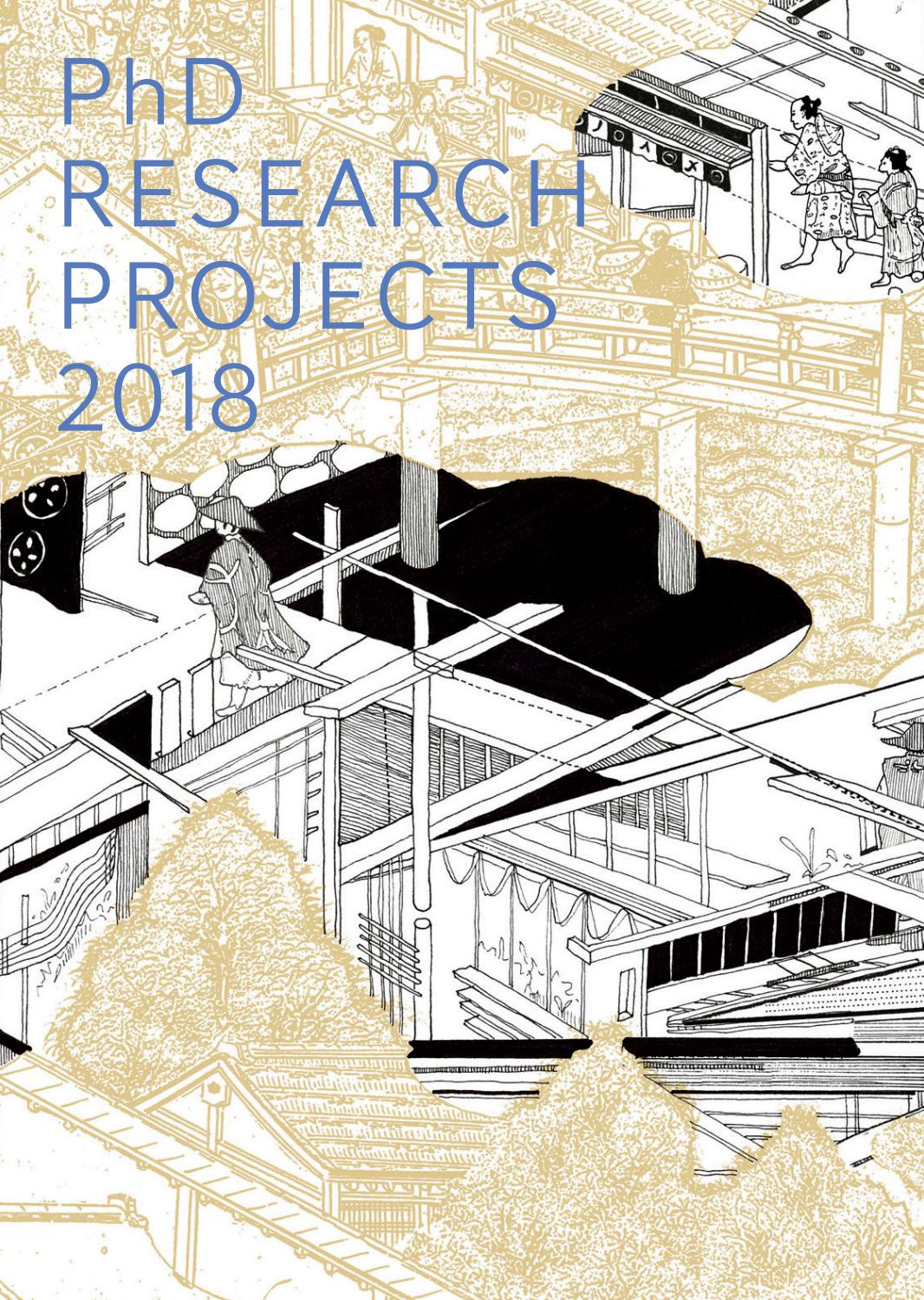 Bartlett PhD Research Projects 2018 By The Bartlett School Of