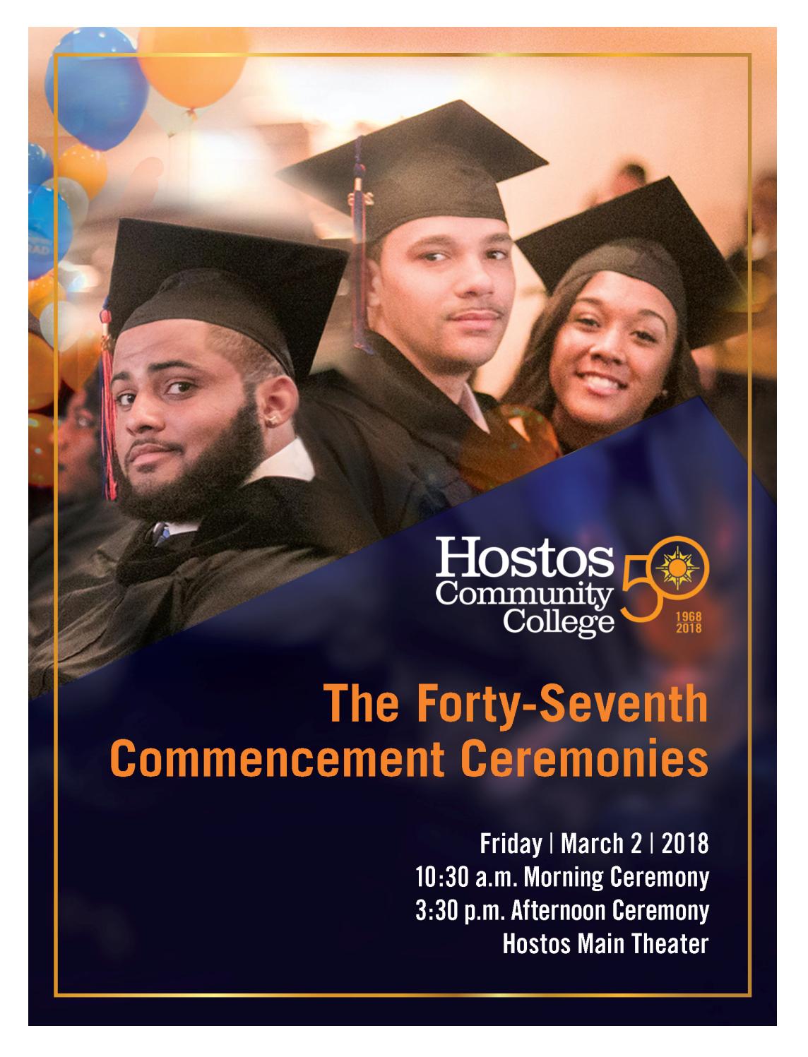 Hostos 2018 Winter Commencement Booklet by Hostos Community College - Issuu
