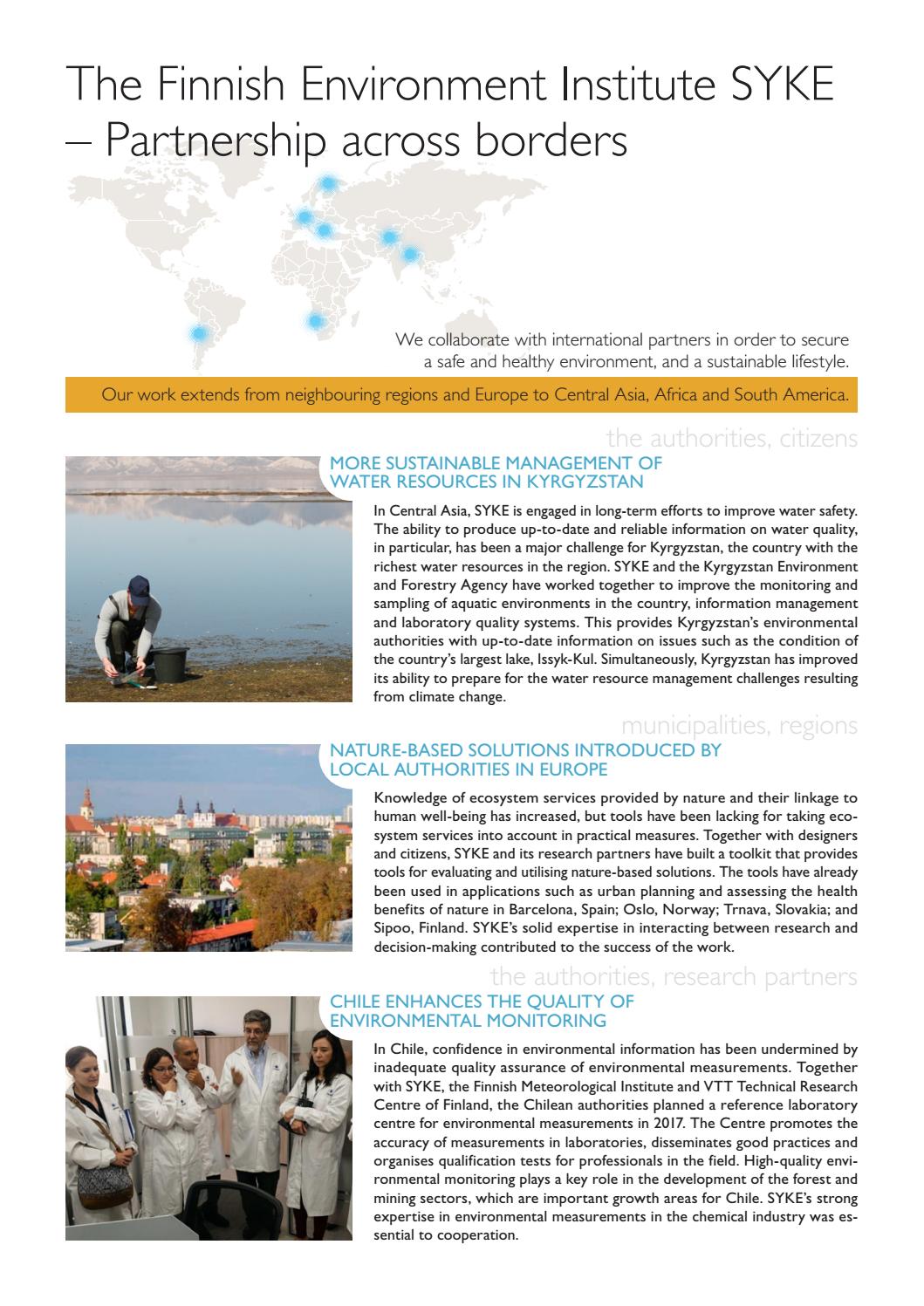 SYKE – Partnership across borders by Suomen ympäristökeskus - Finnish ...