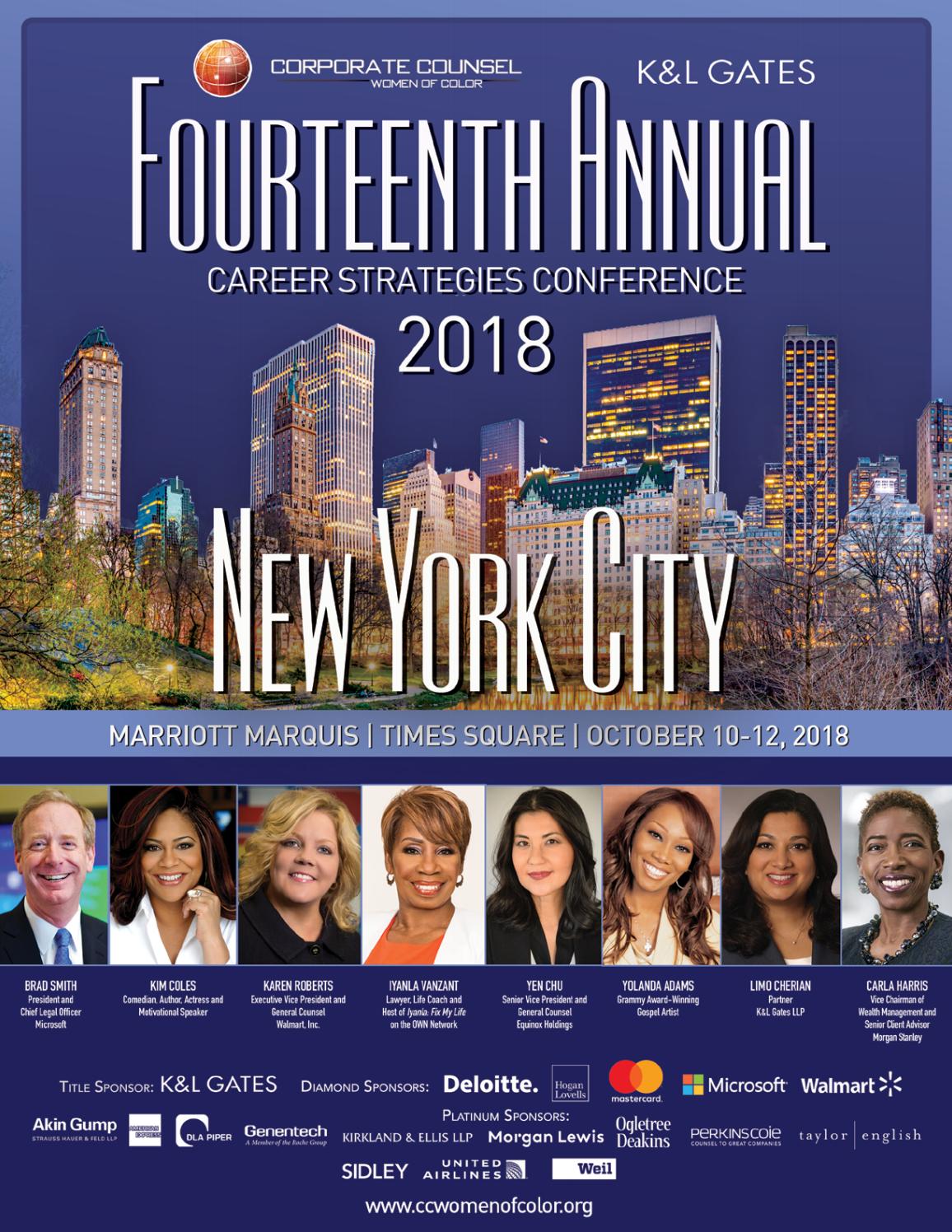 2018 Pre-conference Magazine by Corporate Counsel Women of Color - Issuu