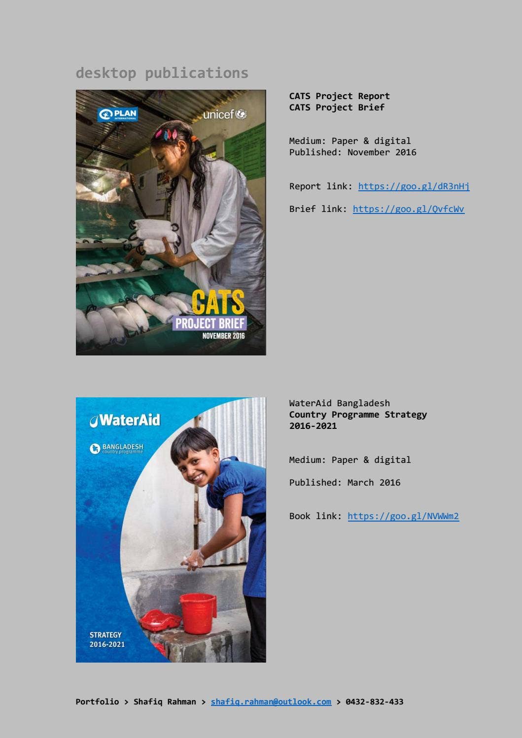 Portfolio of Shafiq Rahman by Shafiq Rahman - Issuu