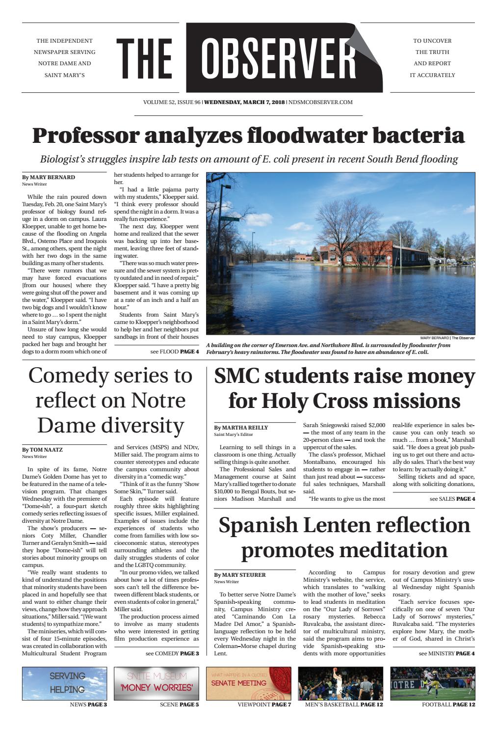 Print Edition of The Observer for Wednesday, March 7, 2018 by The ...