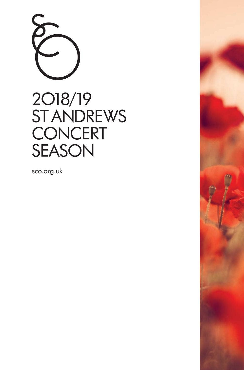 St Andrews Concert Season 201819 by Scottish Chamber Orchestra - Issuu