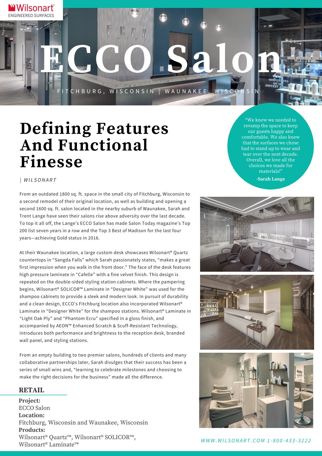 ECCO Salon: A Wilsonart Case Study by Wilsonart - Issuu