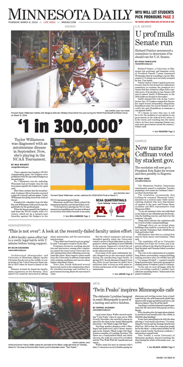 March 8, 2018 by The Minnesota Daily - Issuu