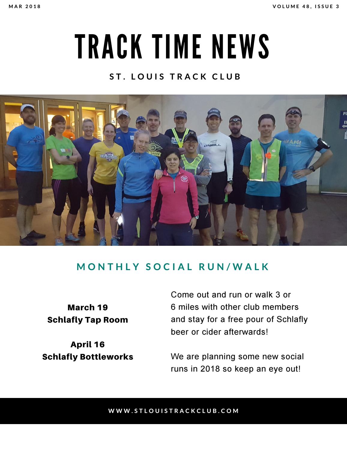 Track Time News - March 2018 by St Louis Track Club - Issuu