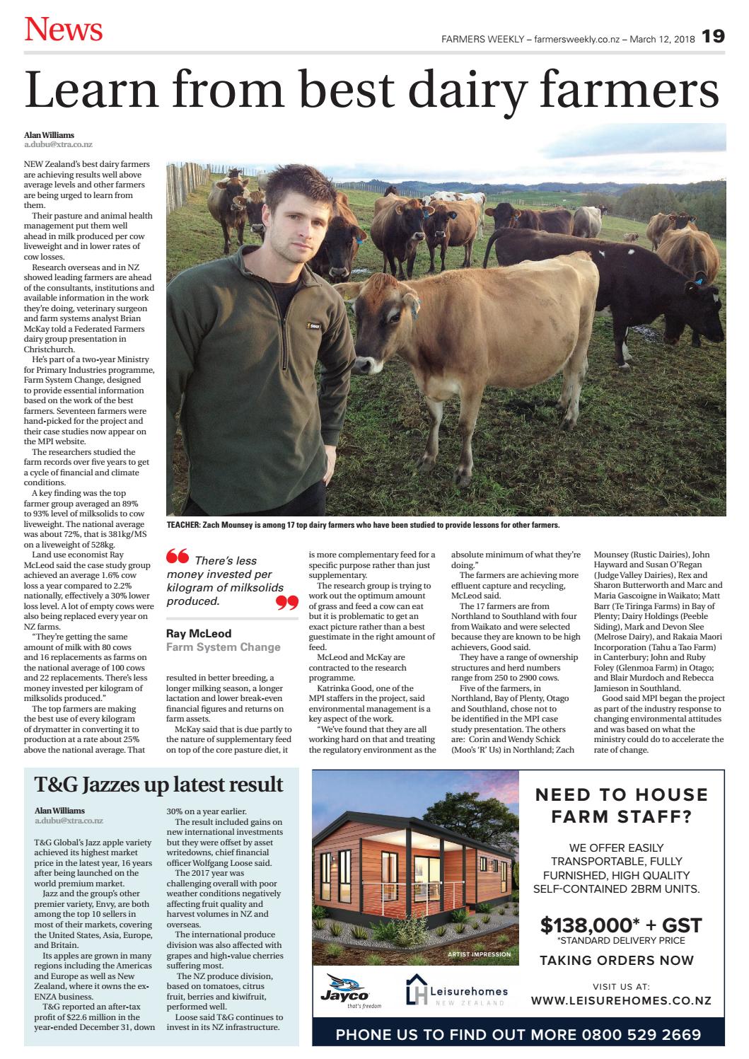 Farmers Weekly NZ March 12 2018 by Farmers Weekly NZ - Issuu