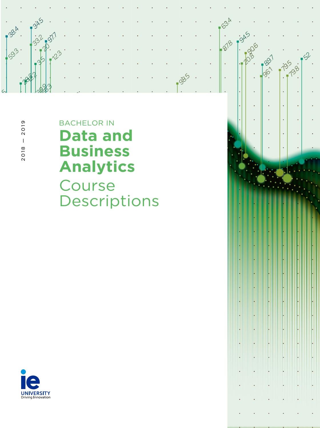 Bachelor in Data and Business Analytics Course Descriptions by IE ...