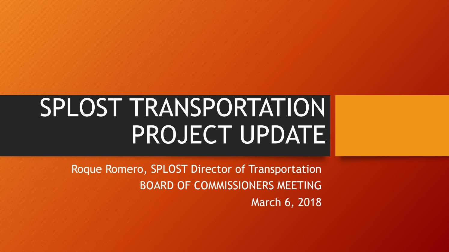 Splost transportation presentation by Henry County Government - Issuu