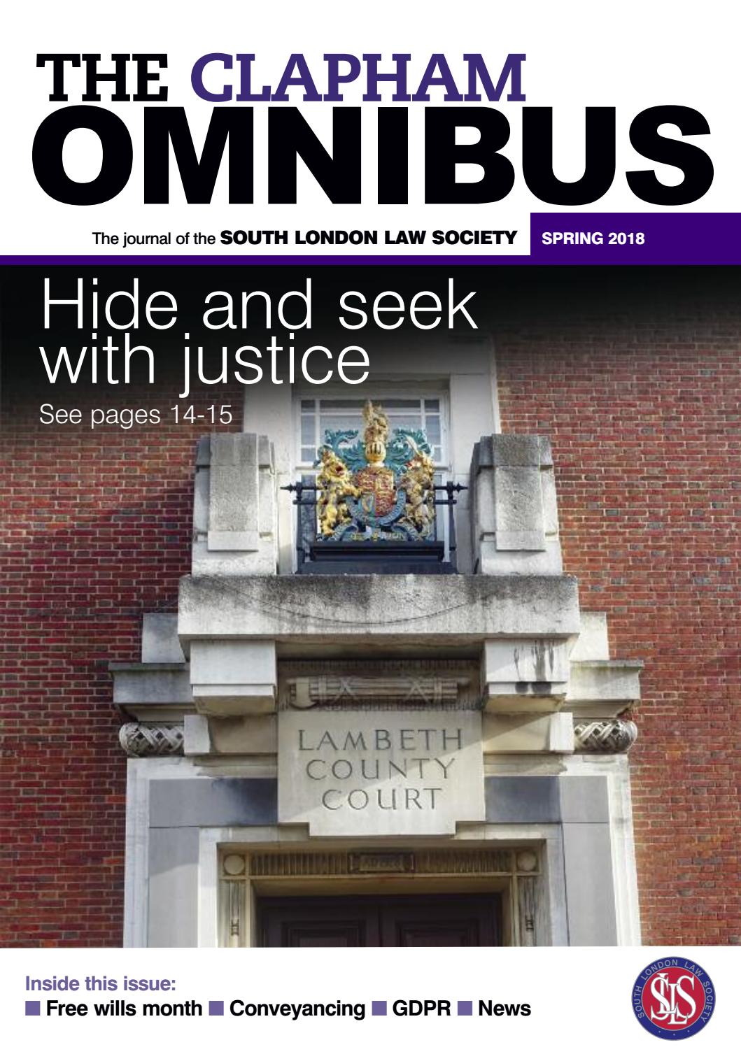 Clapham Omnibus March 2018 by Benham Publishing Limited - Issuu