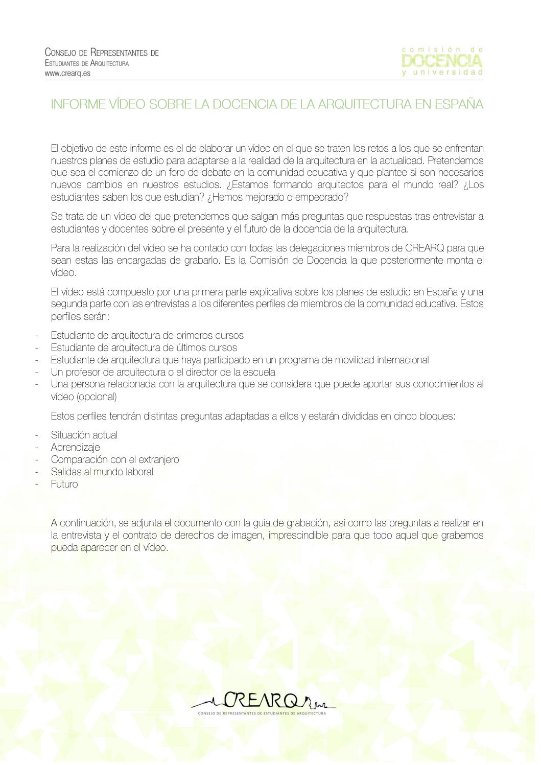 Informe vídeo by CREARQ - Issuu