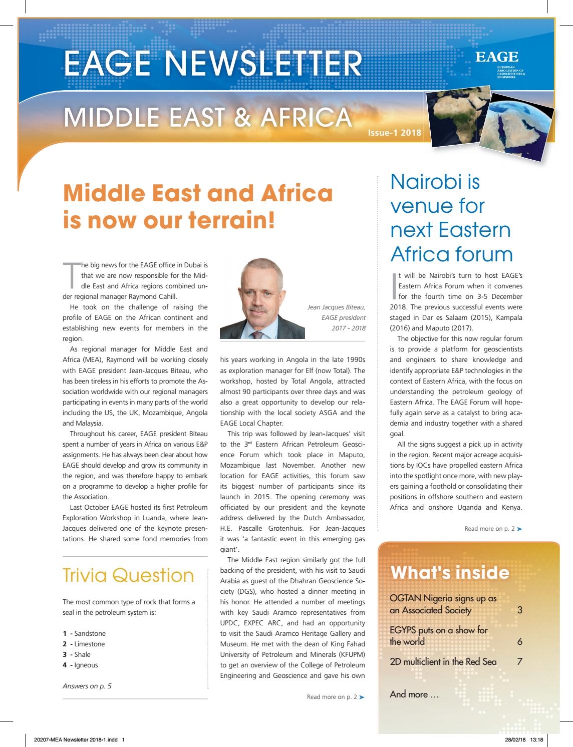 Middle East & Africa Newsletter by EAGE - Issuu
